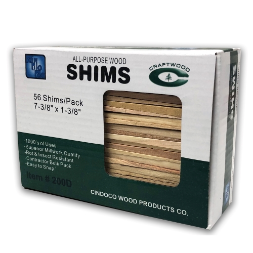 56 pc - 7-3/8" Wood Shims | Midwest Dowel